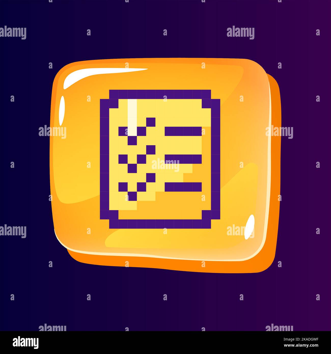 Task list glossy ui button with pixelated color icon Stock Vector Image ...