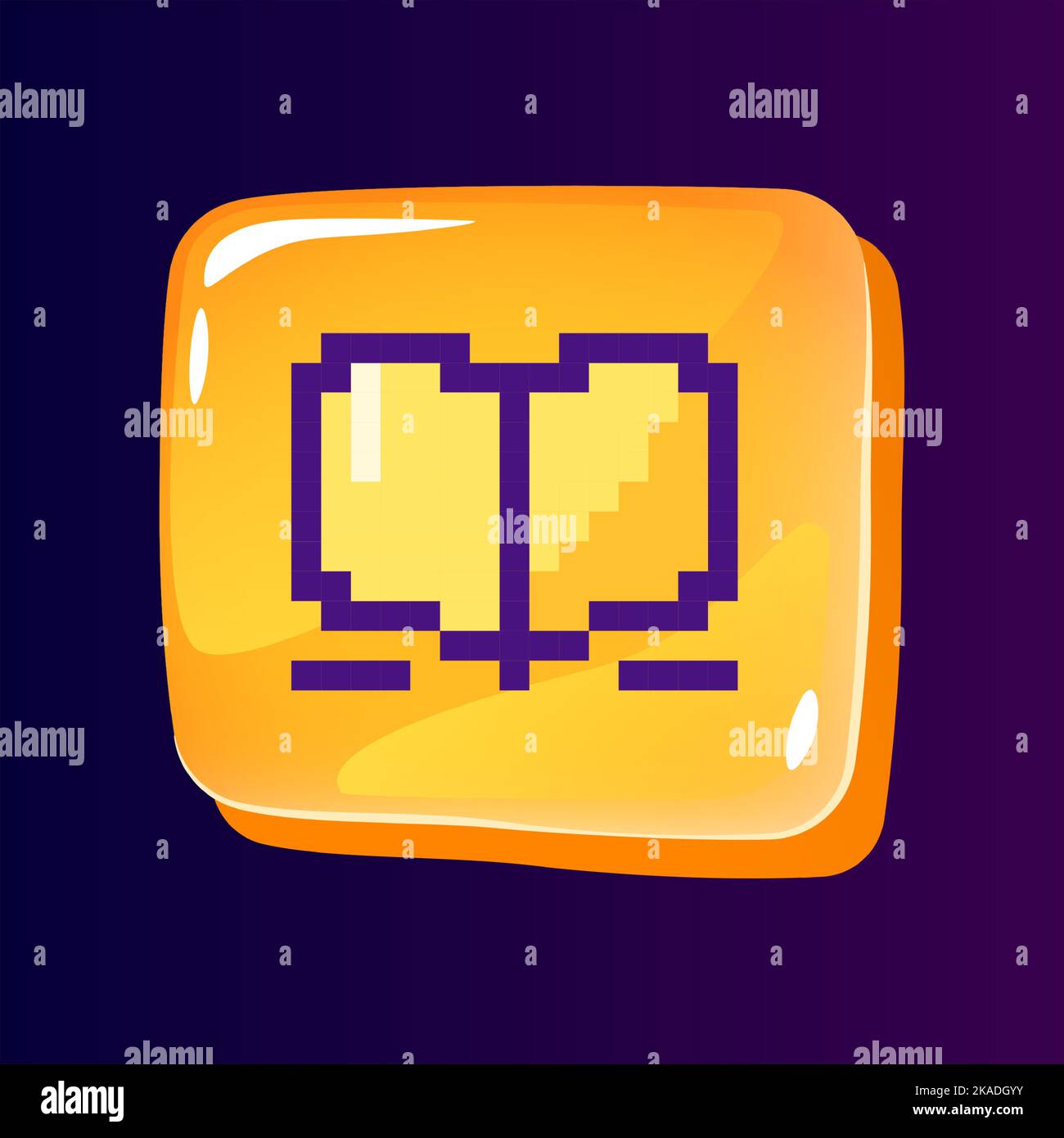 Book glossy ui button with pixelated color icon Stock Vector Image & Art - Alamy