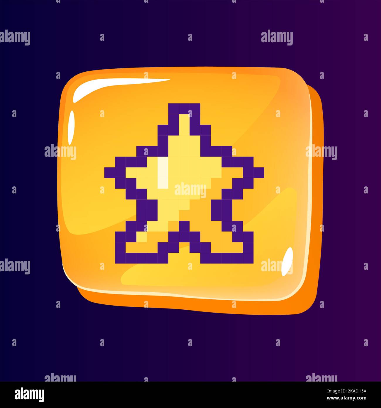 Rate mark glossy ui button with pixelated color icon Stock Vector Image & Art - Alamy