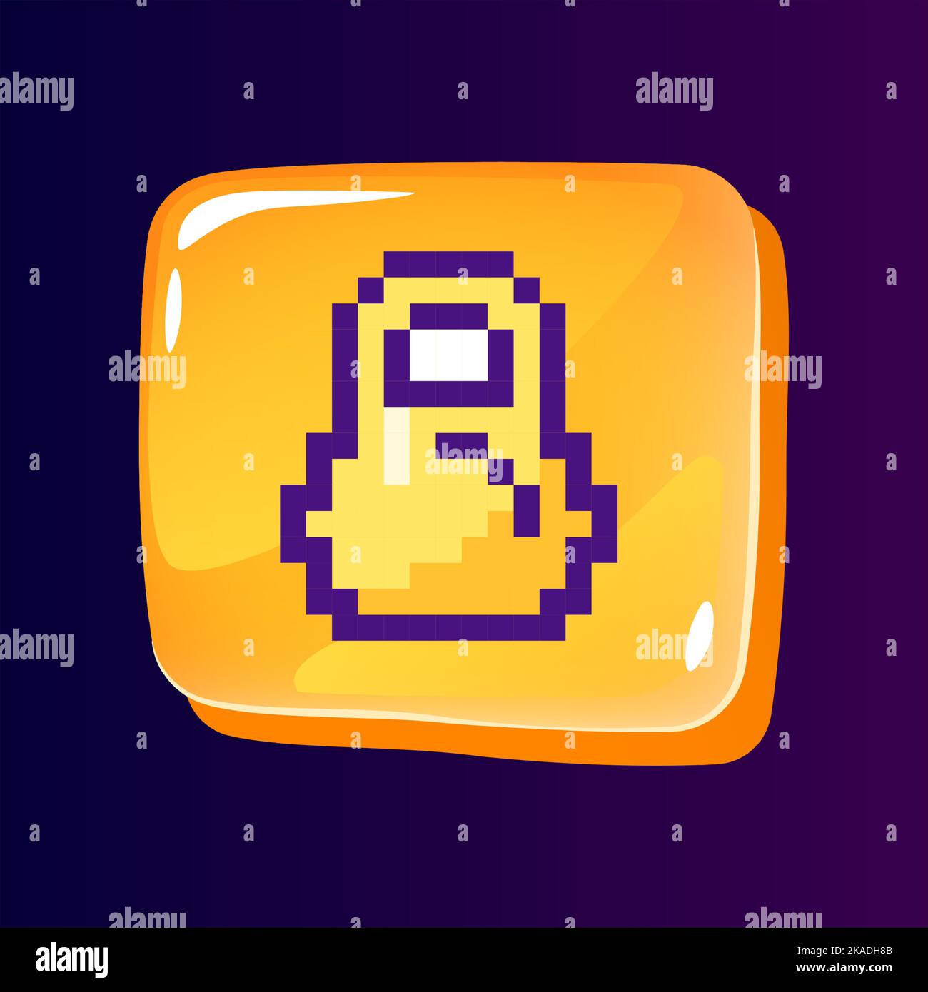 Kettlebell glossy ui button with pixelated color icon Stock Vector Image & Art - Alamy