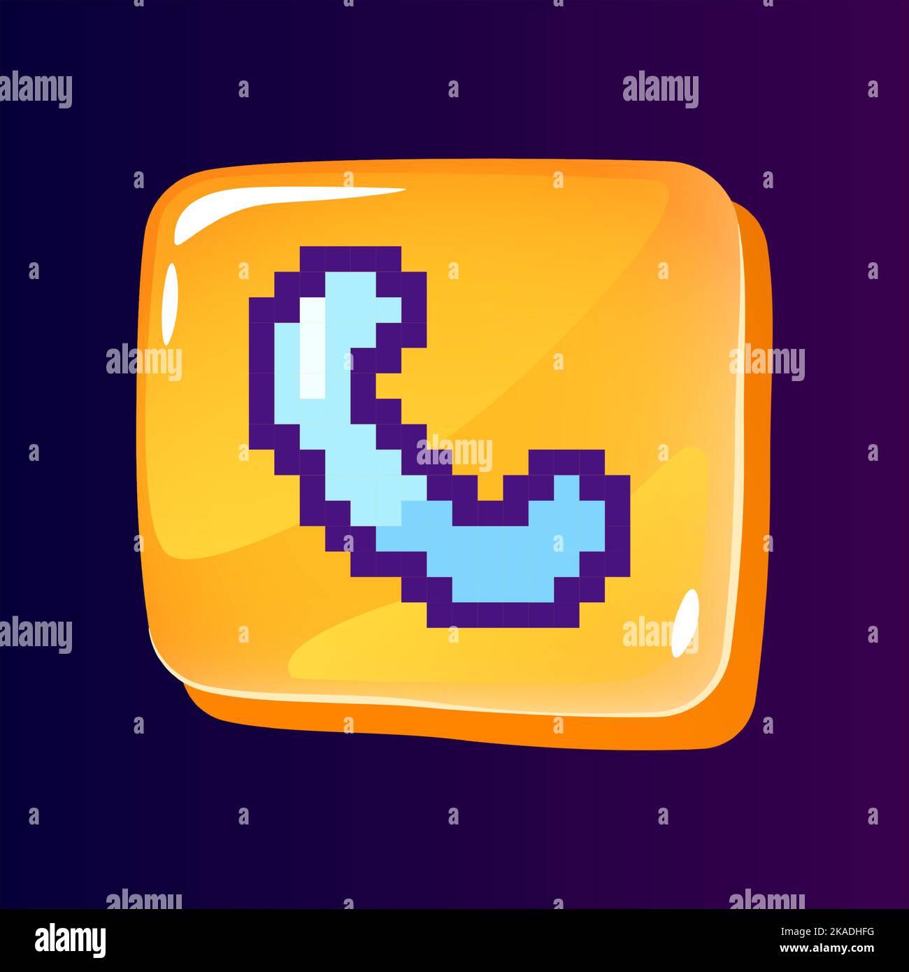 Handset glossy ui button with pixelated color icon Stock Vector Image & Art - Alamy