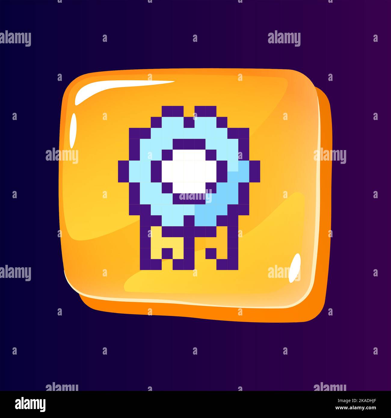 Medal glossy ui button with pixelated color icon Stock Vector Image & Art - Alamy