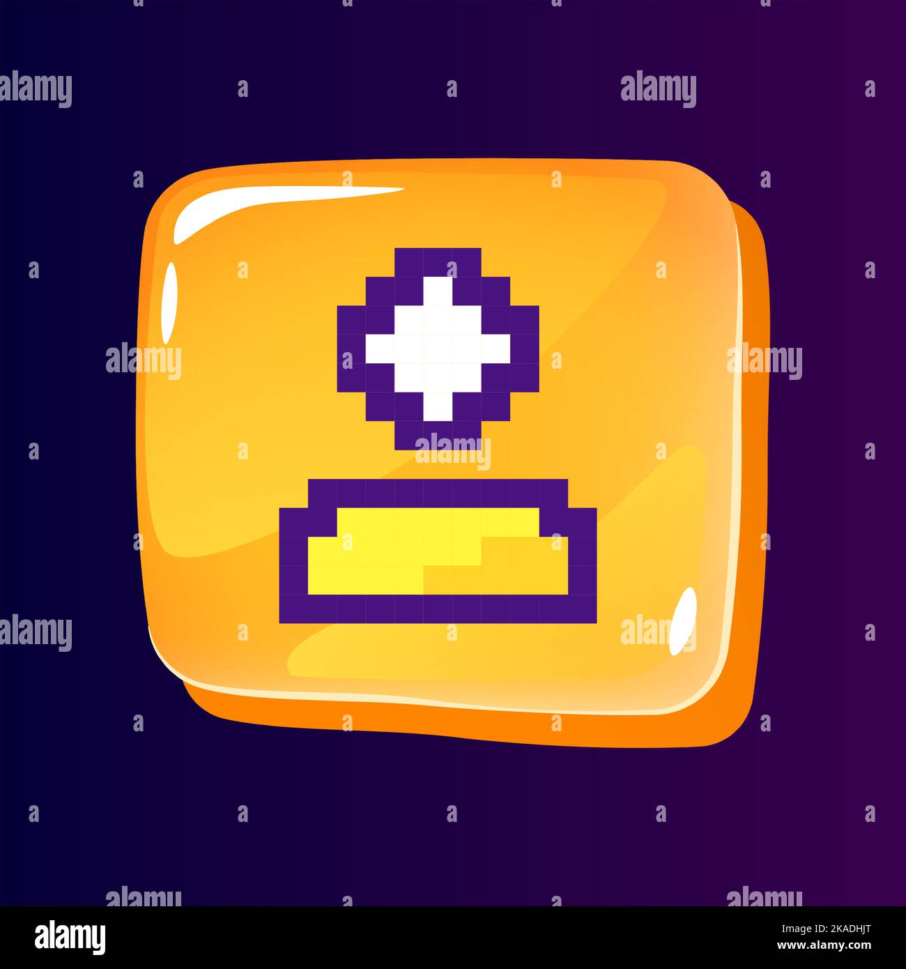 Avatar glossy ui button with pixelated color icon Stock Vector Image & Art - Alamy