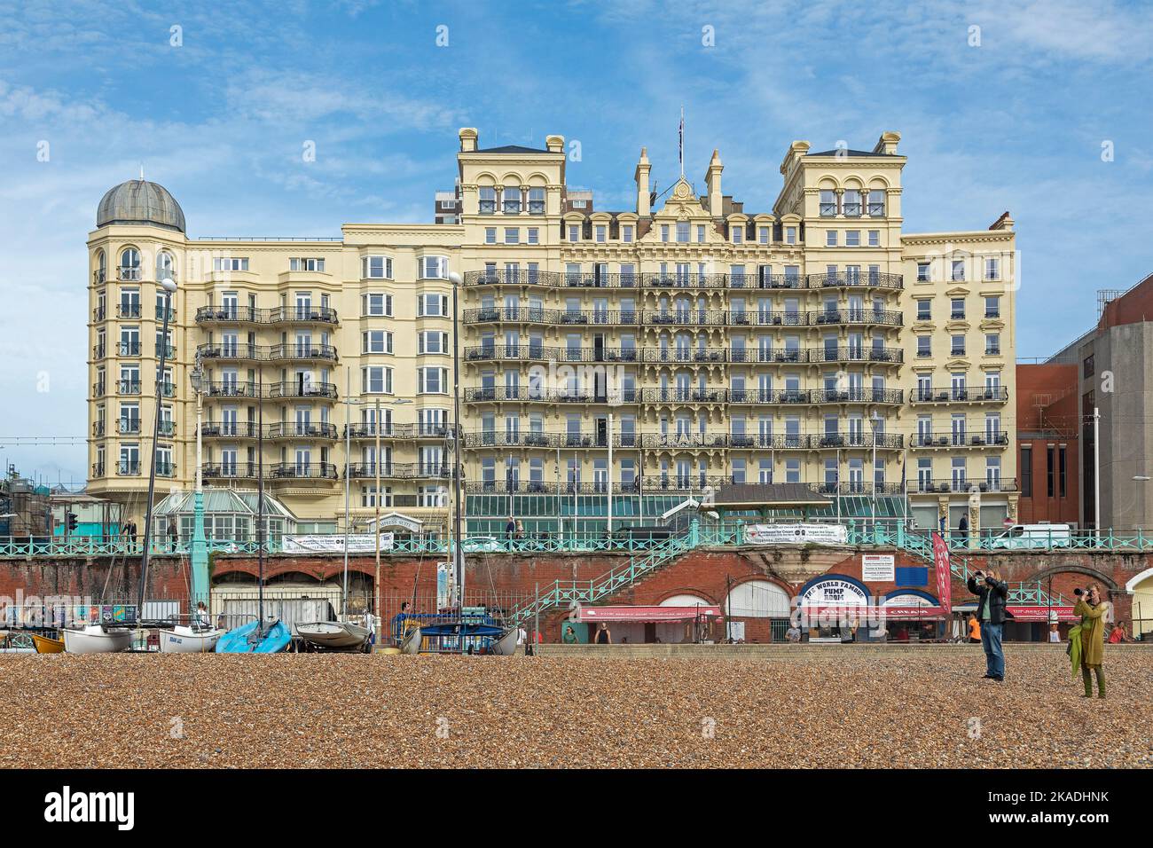 Grand Hotel, beach, seafront, Brighton, England, Great Britain Stock ...