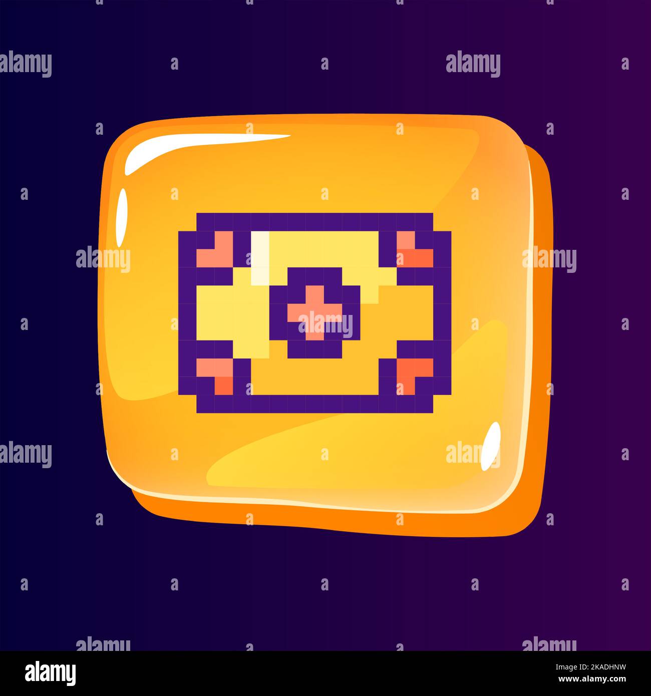 Money glossy ui button with pixelated color icon Stock Vector Image & Art - Alamy