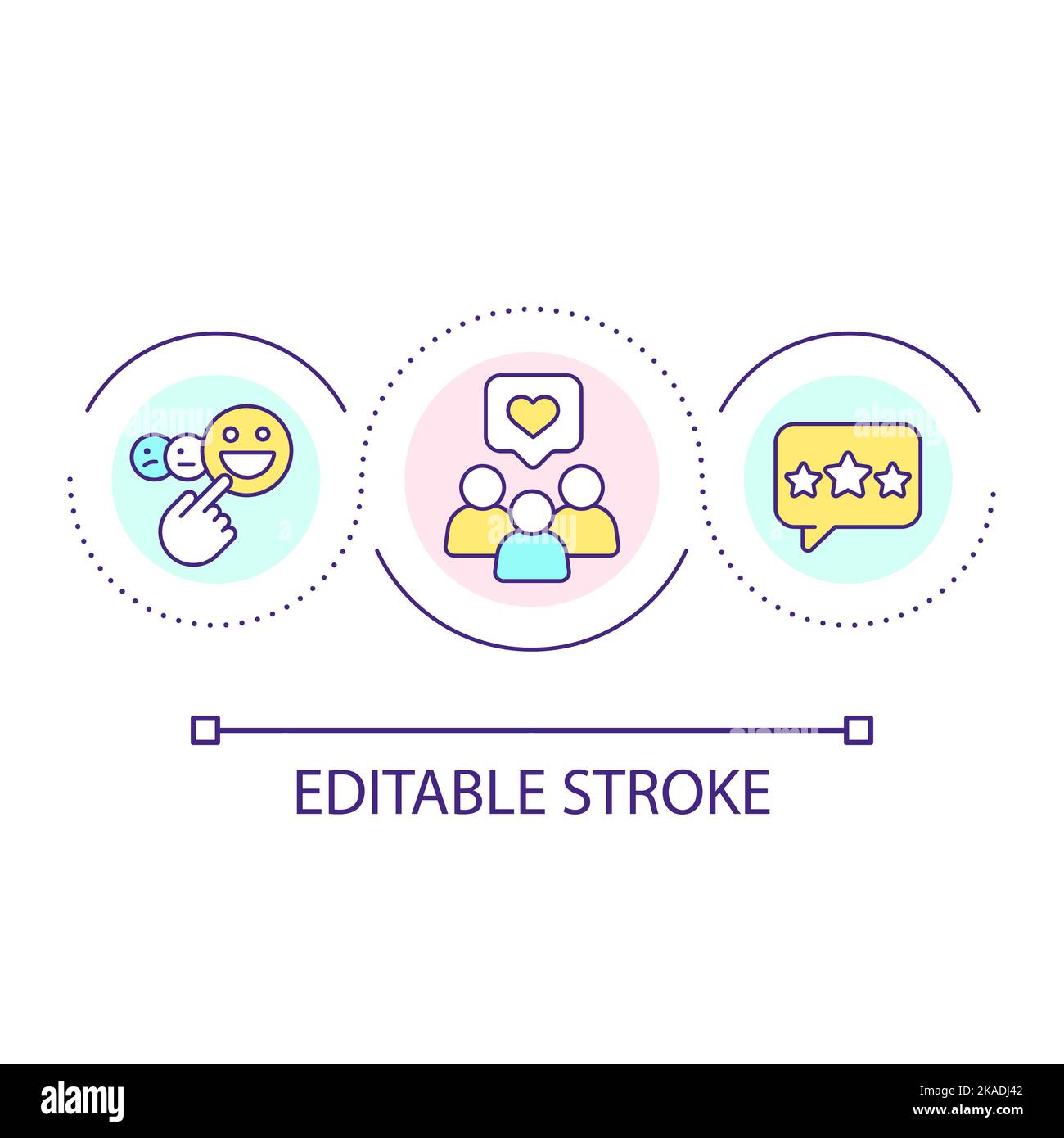 Customers satisfaction loop concept icon Stock Vector Image & Art - Alamy