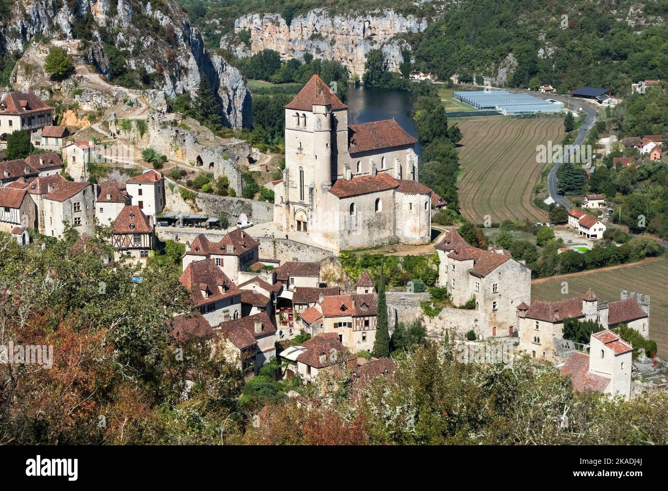 The Medieval Village of Saint-Cirq-Lapopie on the River Lot, Lot ...