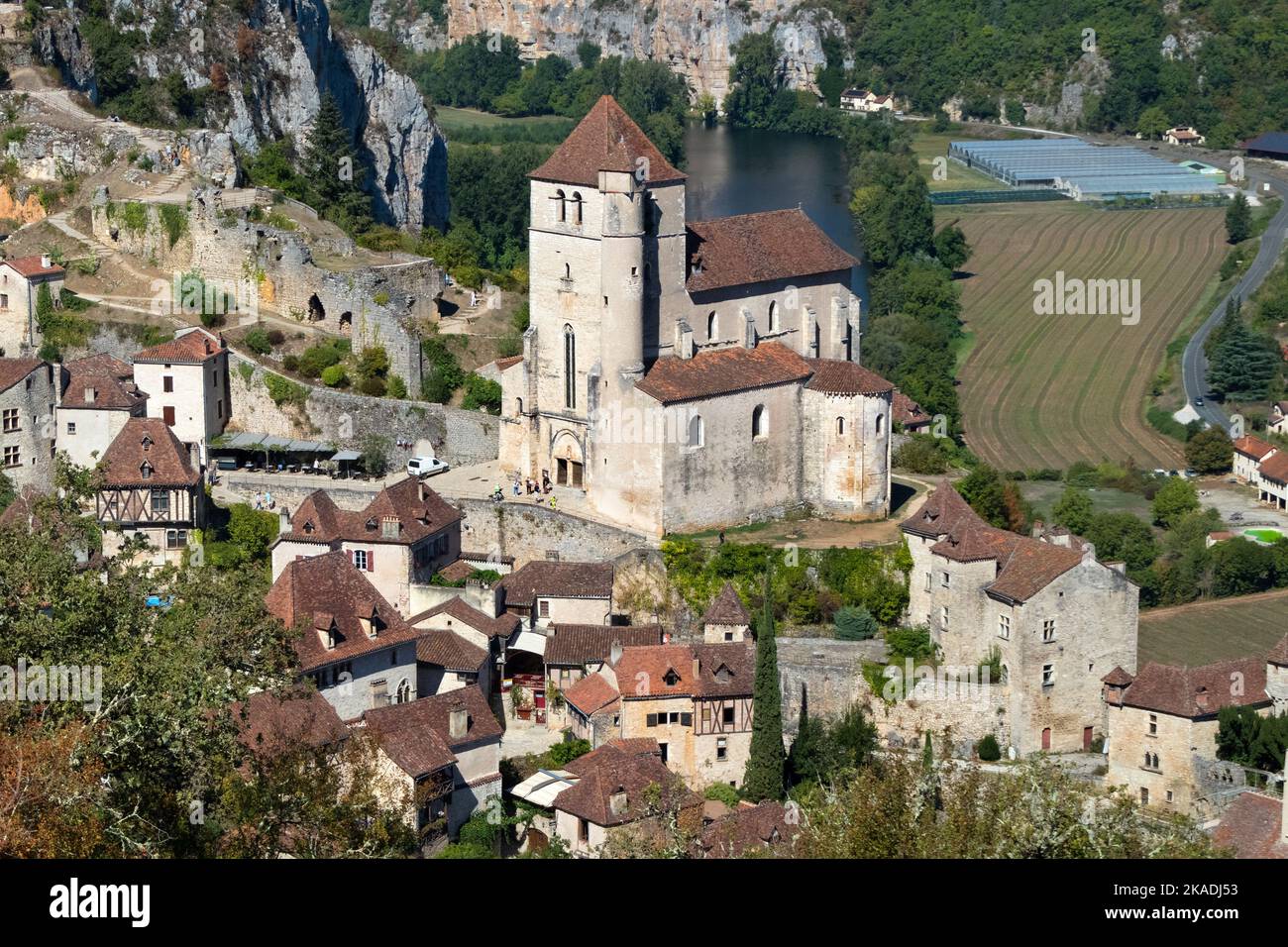 The Medieval Village of Saint-Cirq-Lapopie on the River Lot, Lot ...