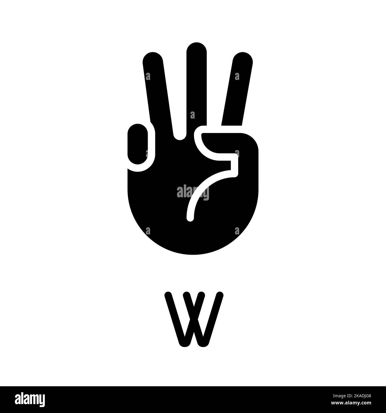 American sign language letter Stock Vector Images - Alamy
