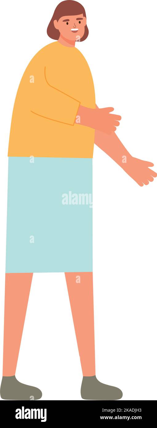 cartoon woman standing Stock Vector Image & Art - Alamy
