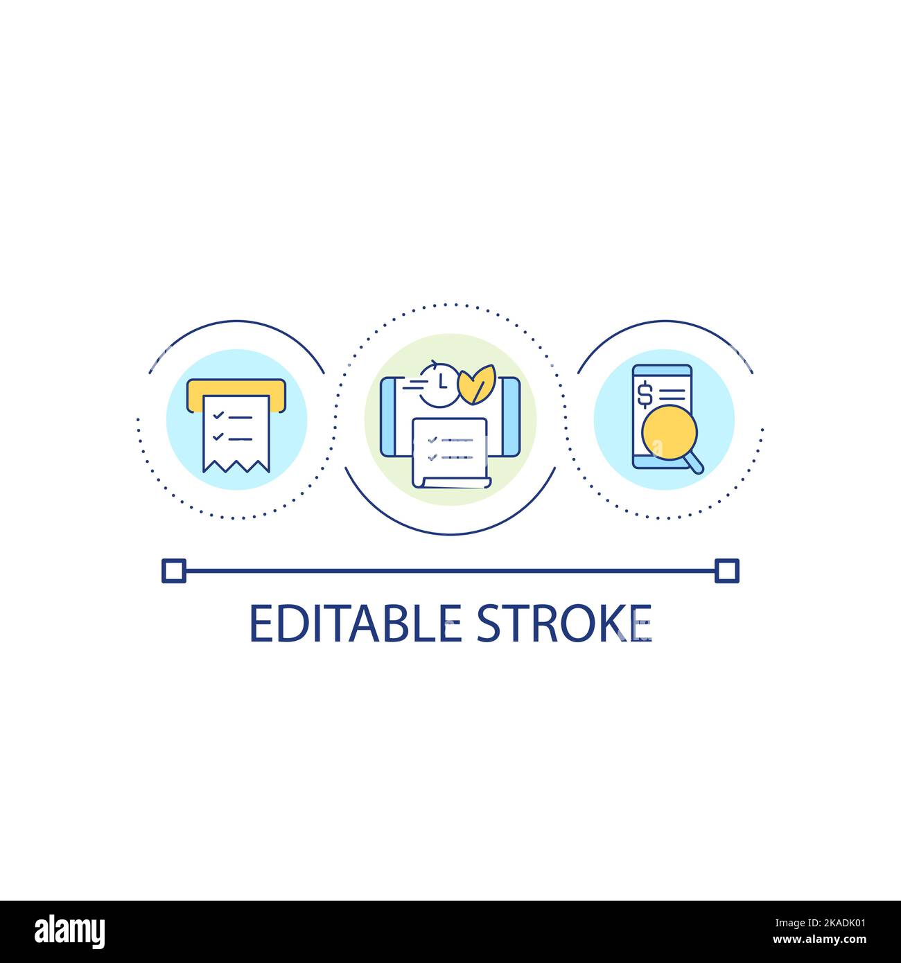 Submit documents online loop concept icon Stock Vector Image & Art - Alamy