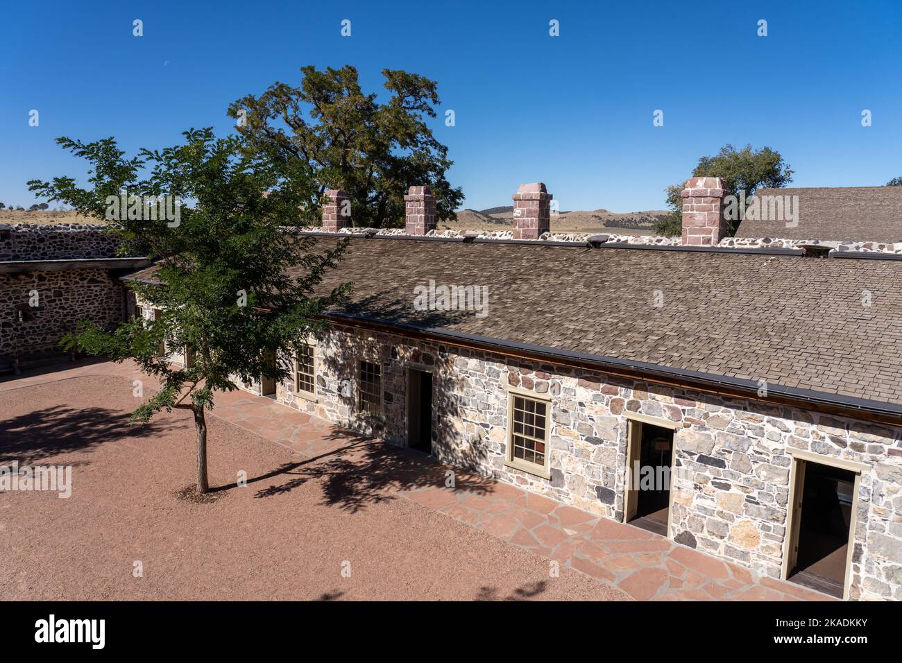 Lodging rooms in the Cove Creek Ranch Fort, built in 1867, Cove Fort ...
