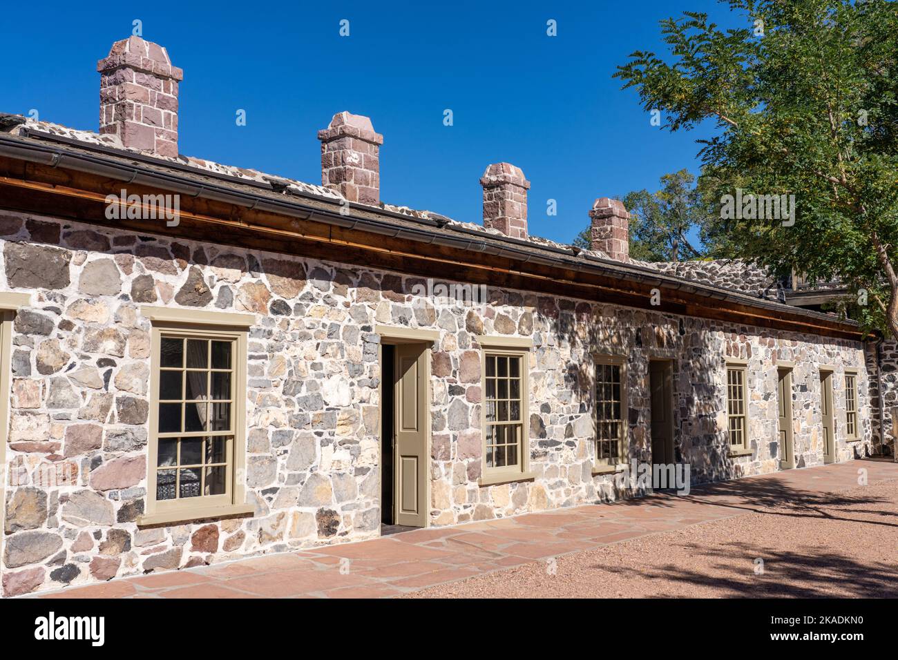 Lodging rooms in the Cove Creek Ranch Fort, built in 1867, Cove Fort ...