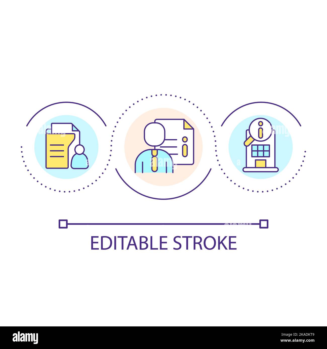 Personal client data loop concept icon Stock Vector Image & Art - Alamy