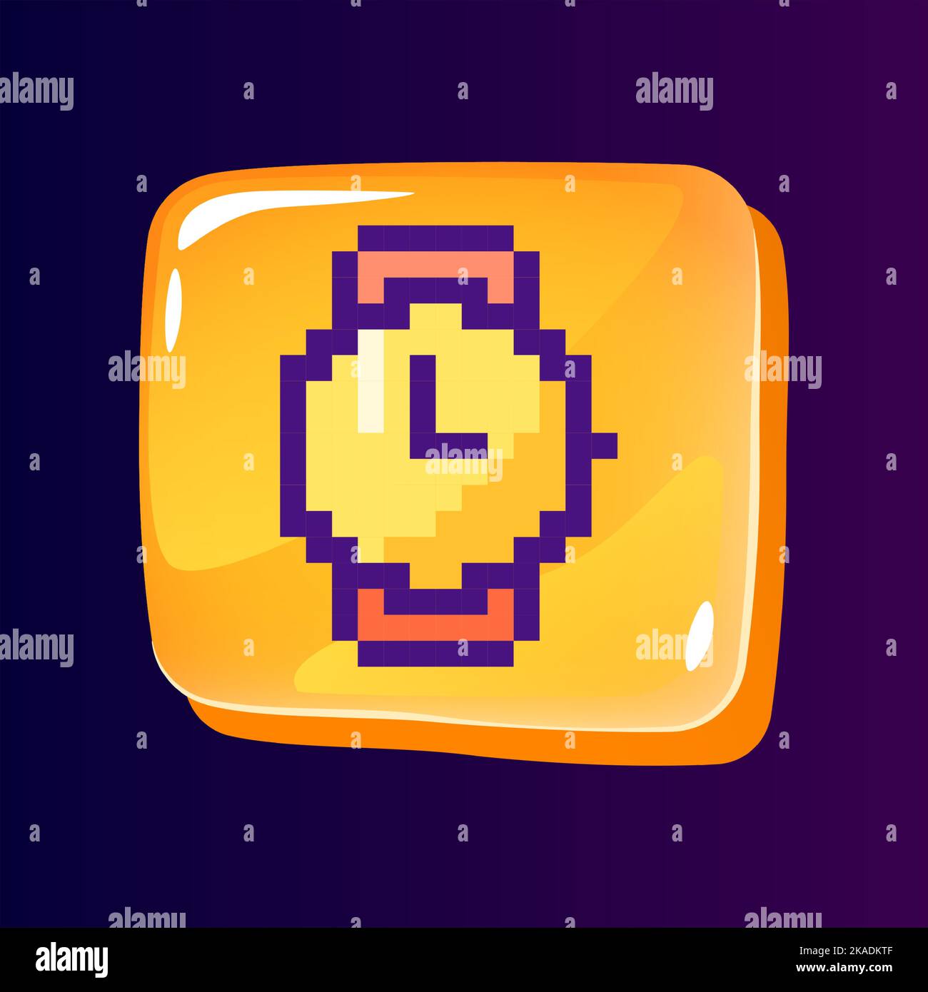 Wristwatch glossy ui button with pixelated color icon Stock Vector Image & Art - Alamy