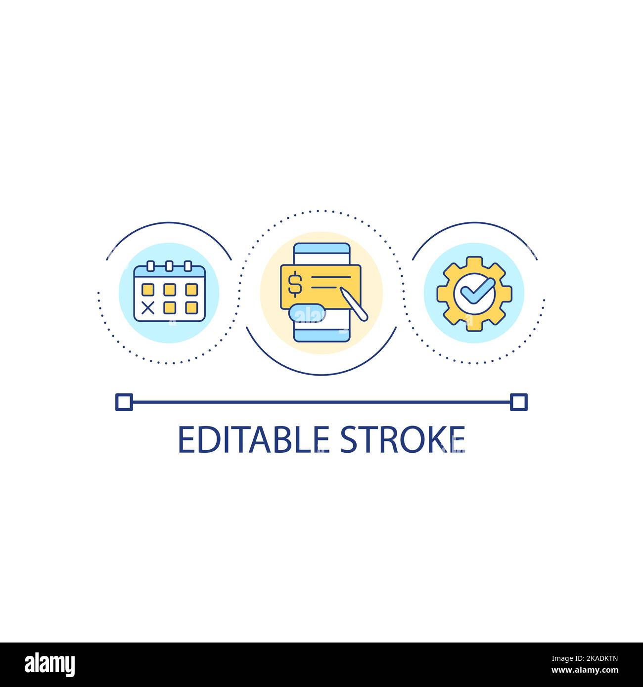 Automatic bill payment loop concept icon Stock Vector Image & Art - Alamy