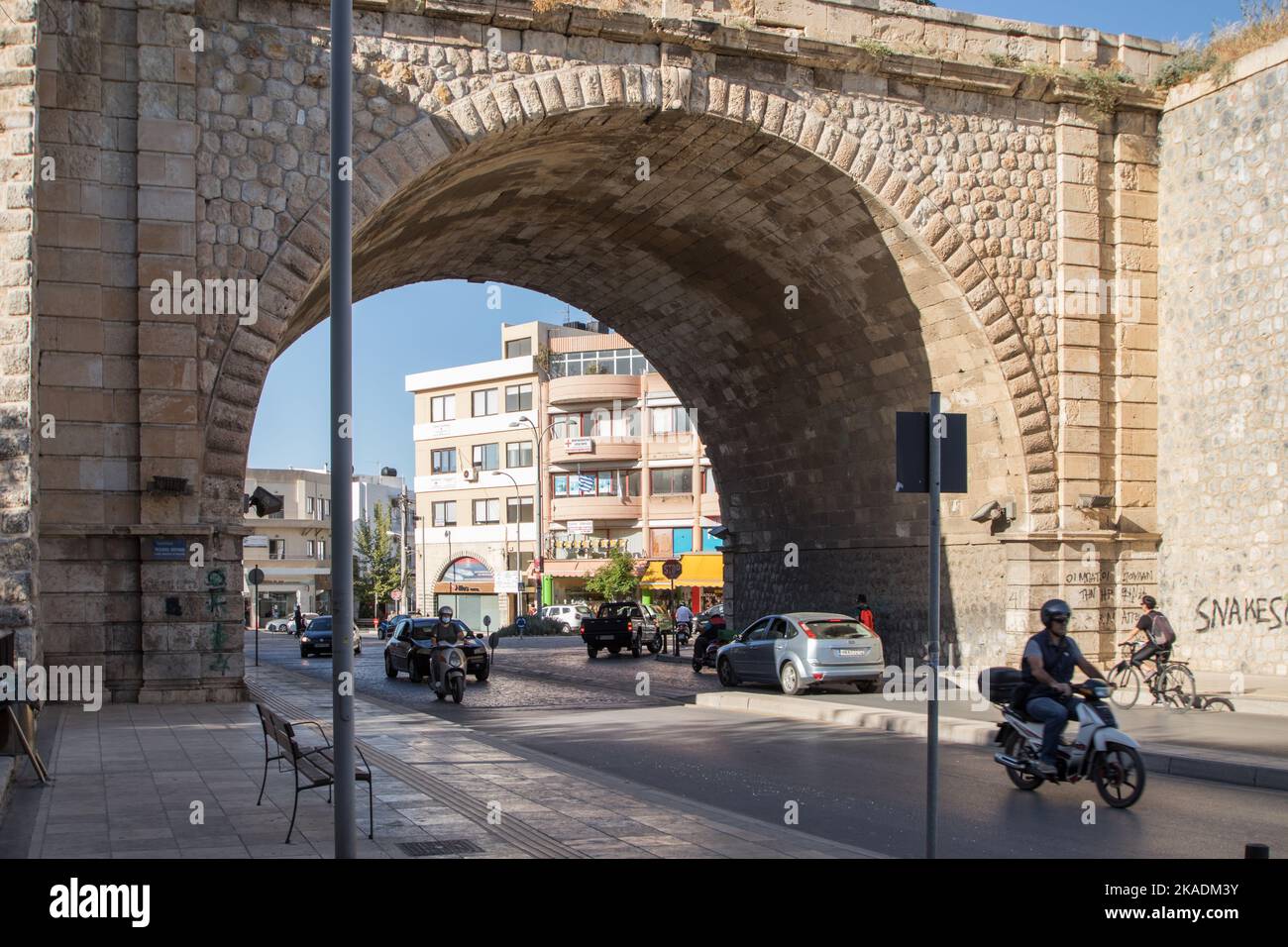 Heraklion, Crete-Greece - May 14 2021 : The gate of Chanioportaa view ...