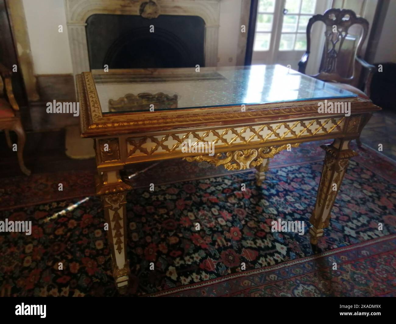 The Versailles Palace Room Table Detail Stock Photo - Alamy