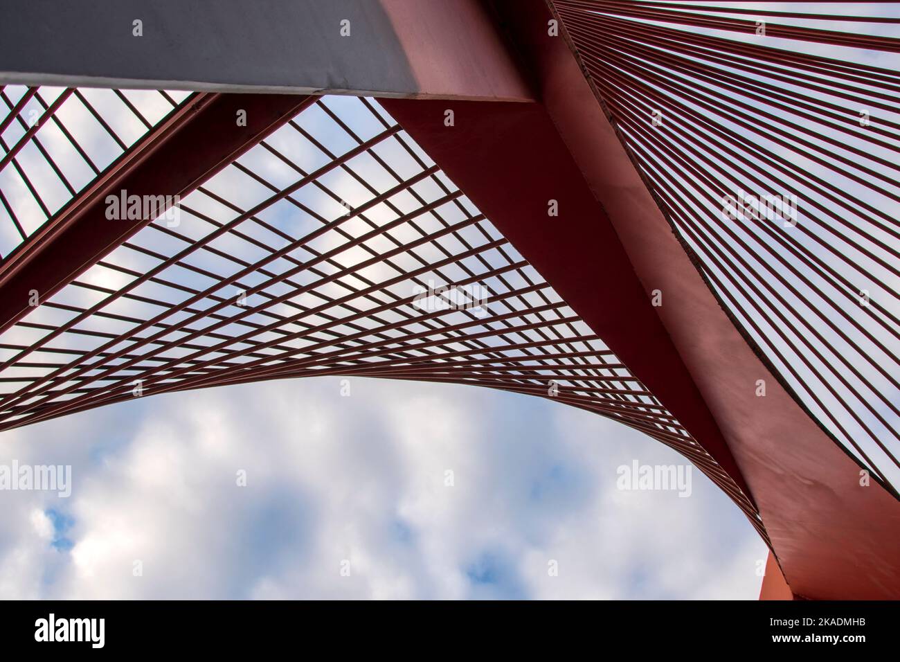 Minimalist metal structure on display as part of the city's ...