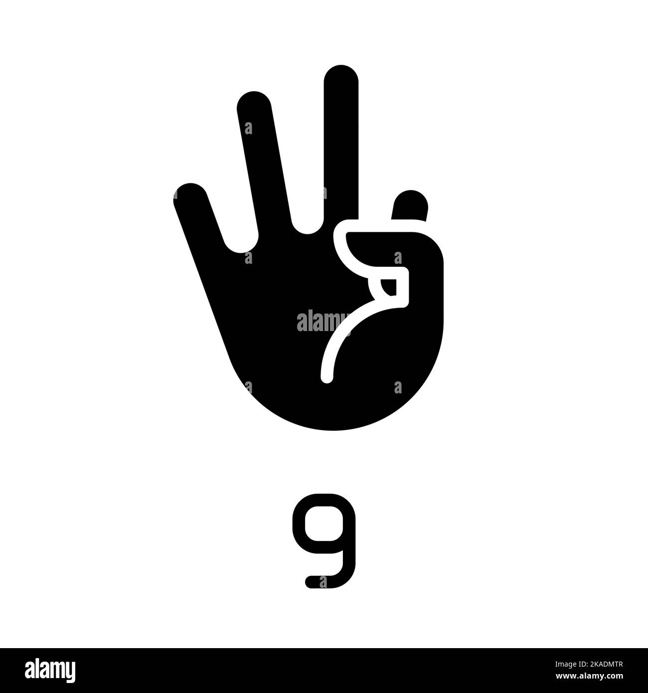 Signing digit nine in ASL black glyph icon Stock Vector Image & Art - Alamy Signing digit nine in ASL black glyph icon Stock Vector Image & Art - Alamy