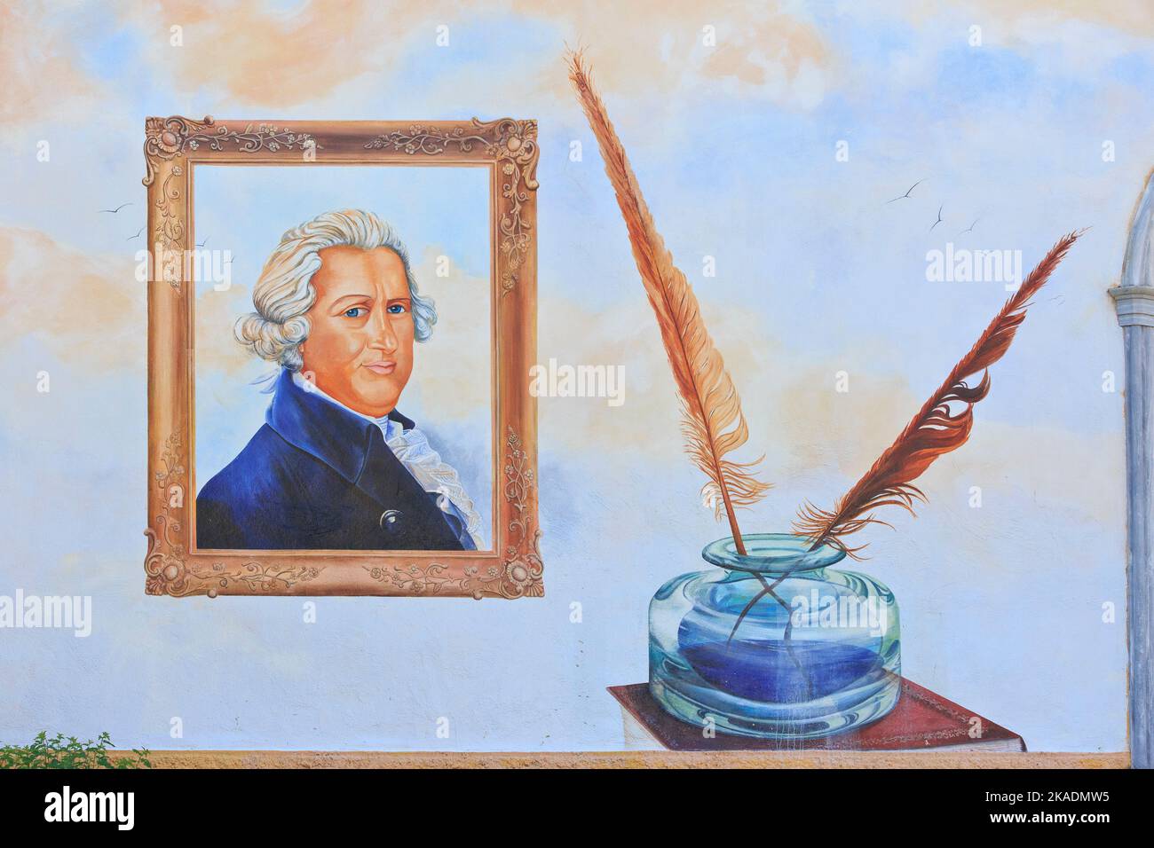 Mural honoring Corsican patriot, statesman and military leader Pasquale ...
