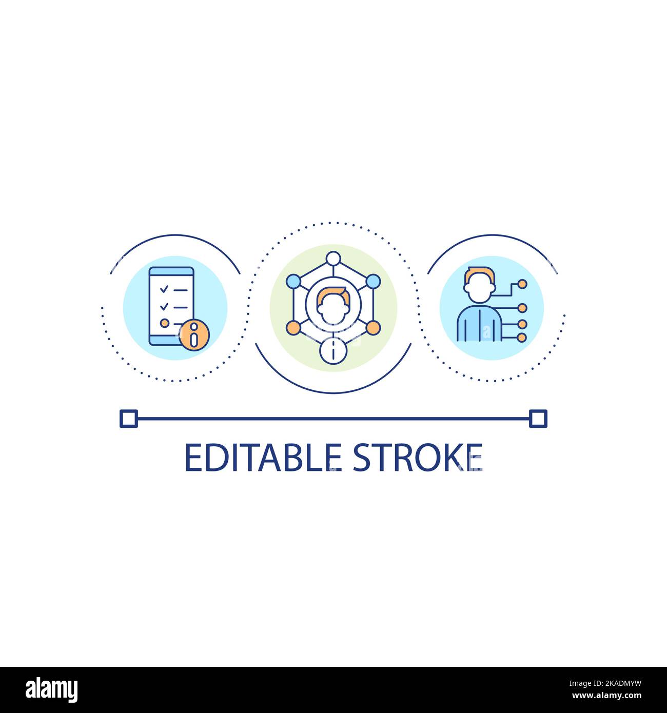 Personal information loop concept icon Stock Vector Image & Art - Alamy