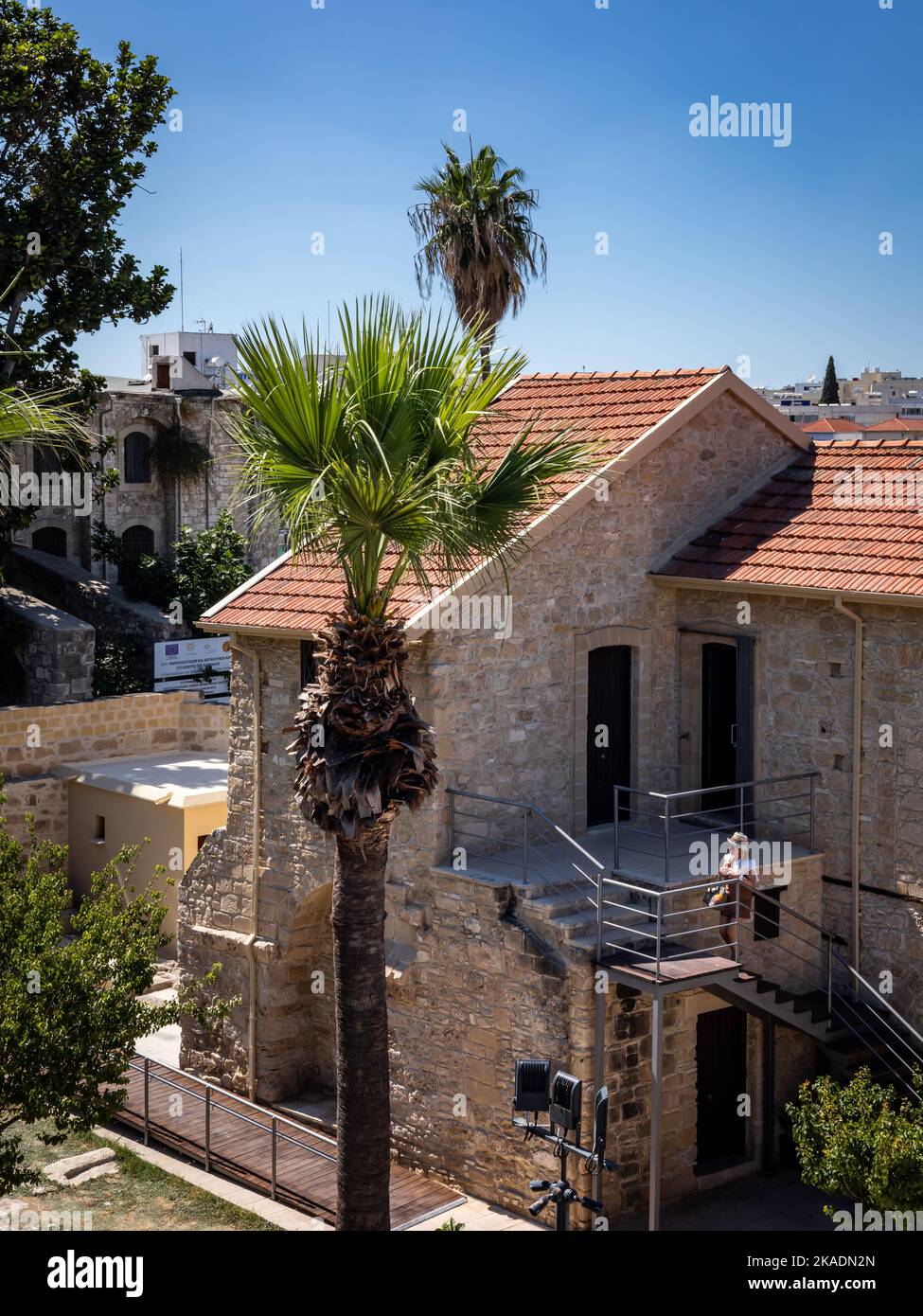 Larnaca, Cyprus - June 25, 2022: Museum building in Larnaca medieval ...