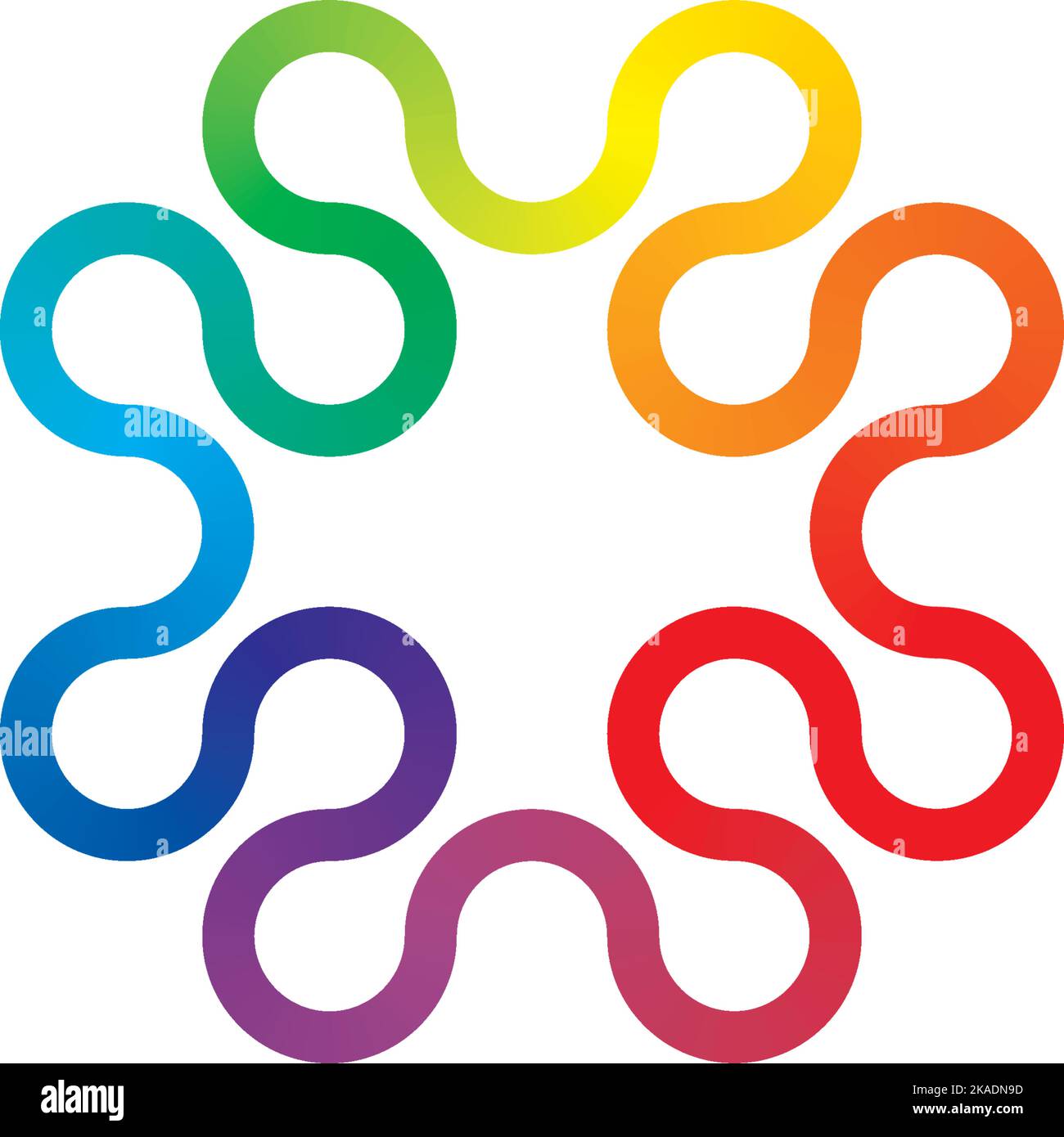 abstract colorful technology logo rainbow icon vector Stock Vector ...