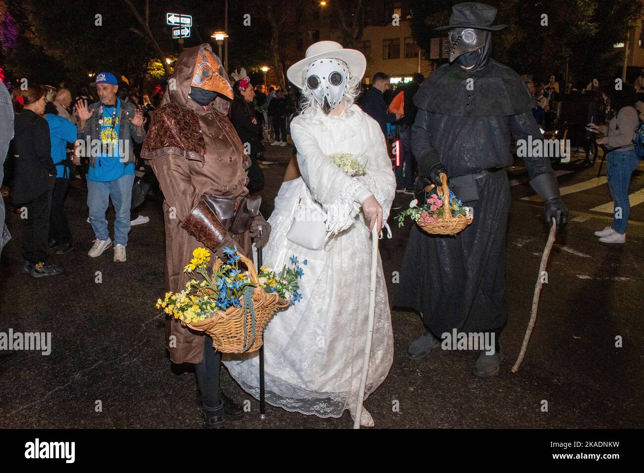 New York City, NY, 31st October 2022. Revelers celebrate New York City ...