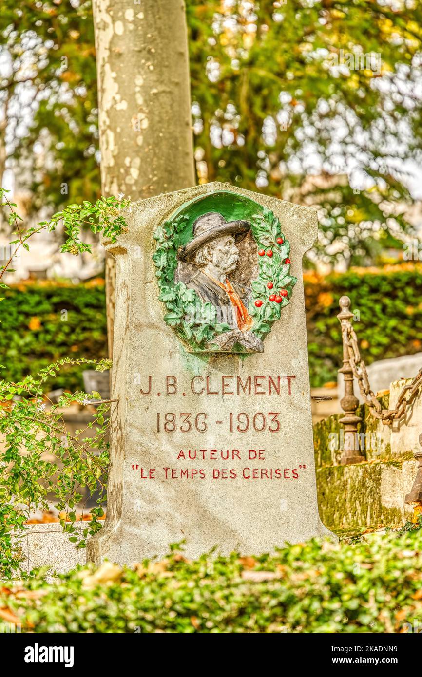 Paris, France - November 2022 : Pere Lachaise Cemetery in Autumn, HDR ...