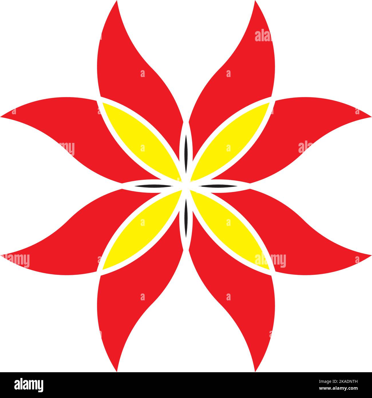 Red flower icon Stock Vector Images - Alamy