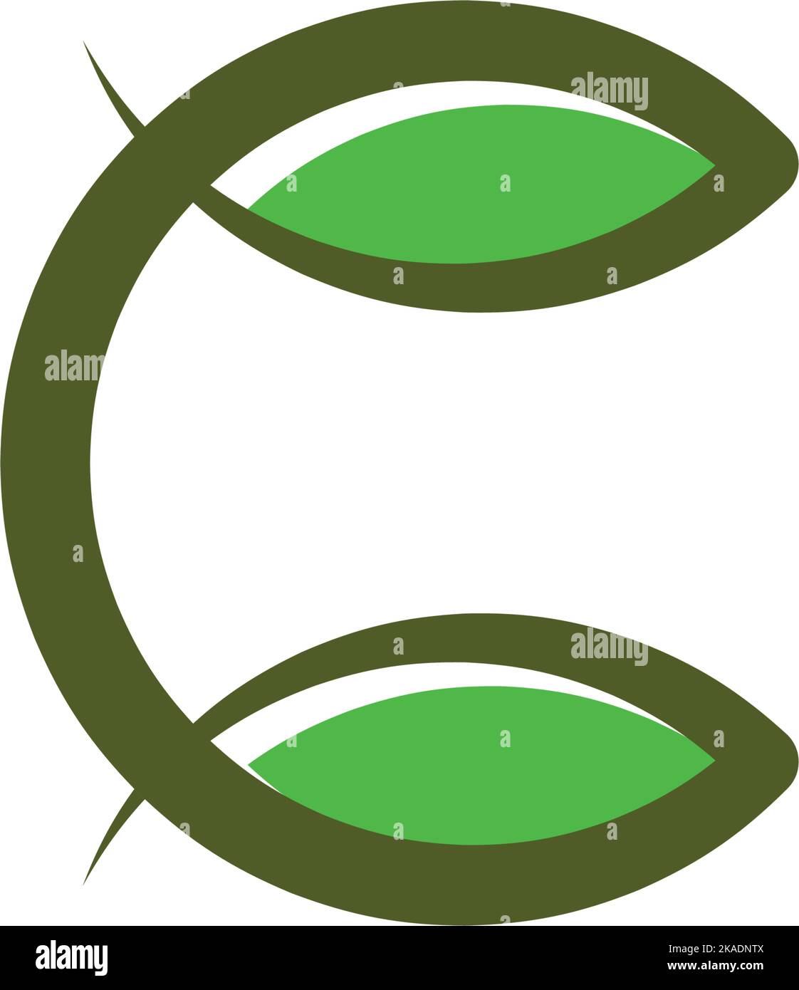 Letter c botanical logo hi-res stock photography and images - Alamy