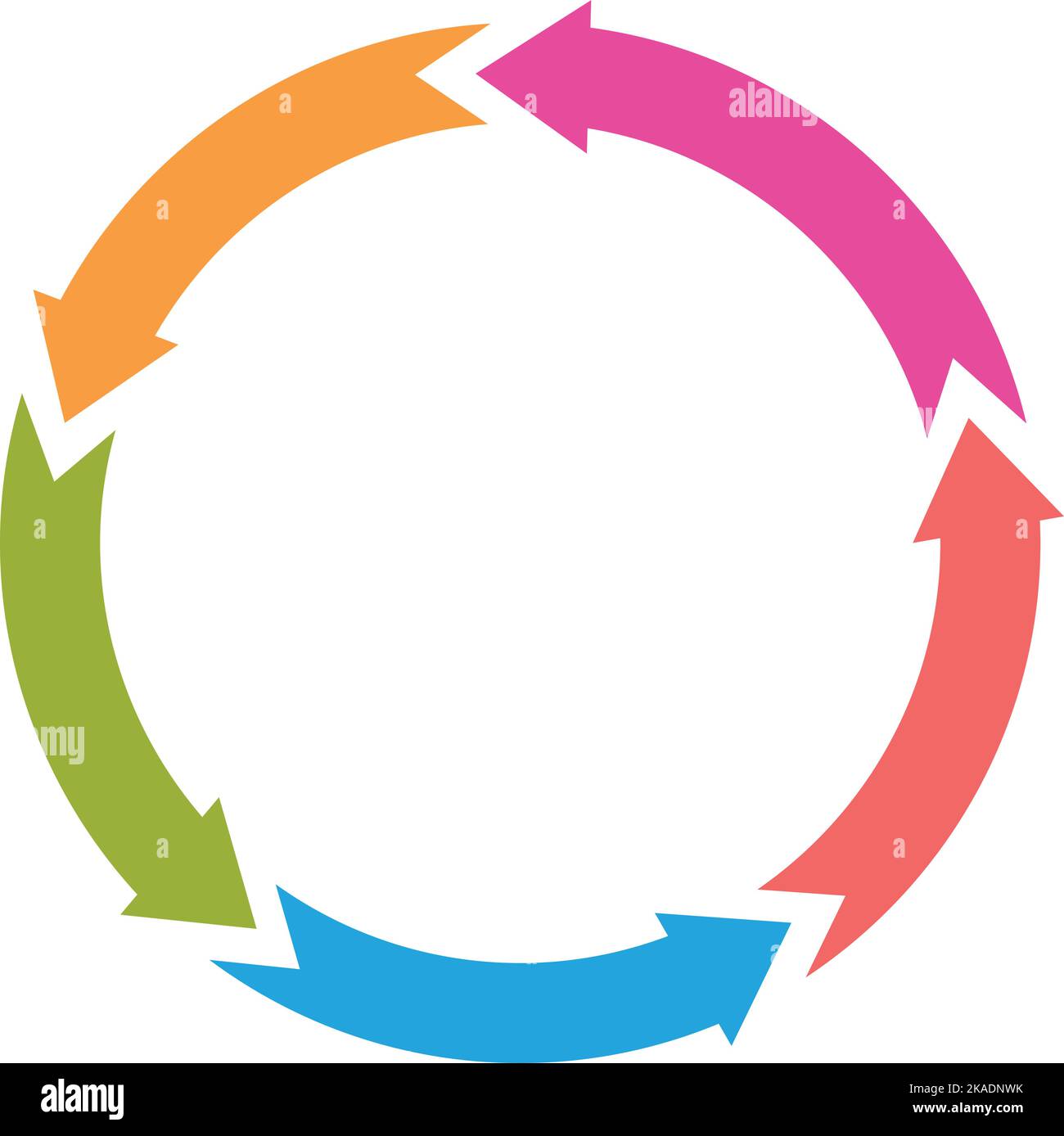 Arrow circle template. Color steps data infographic Stock Vector Image & Art - Alamy