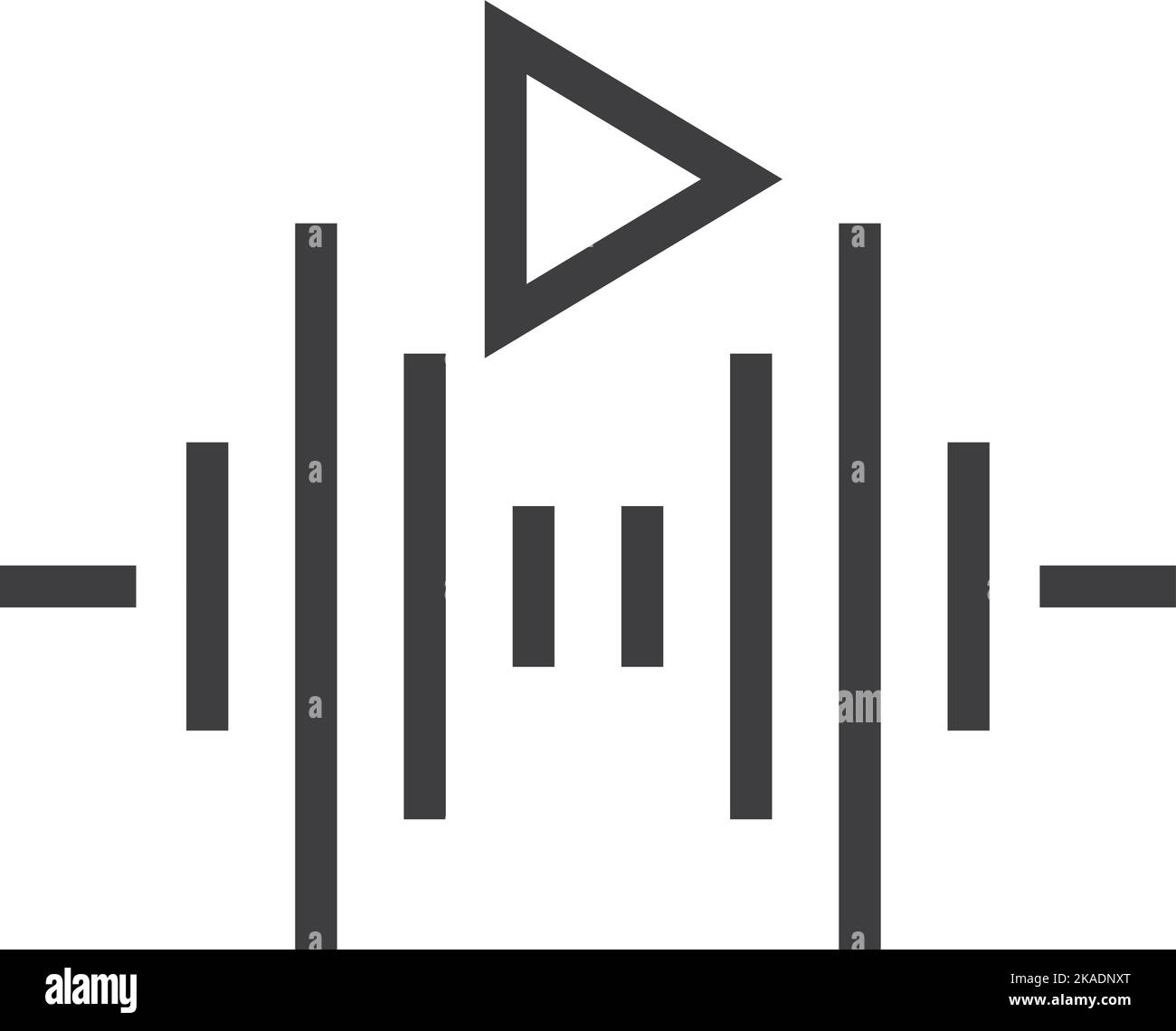 Audio record line icon. Play sound sign Stock Vector Image & Art - Alamy