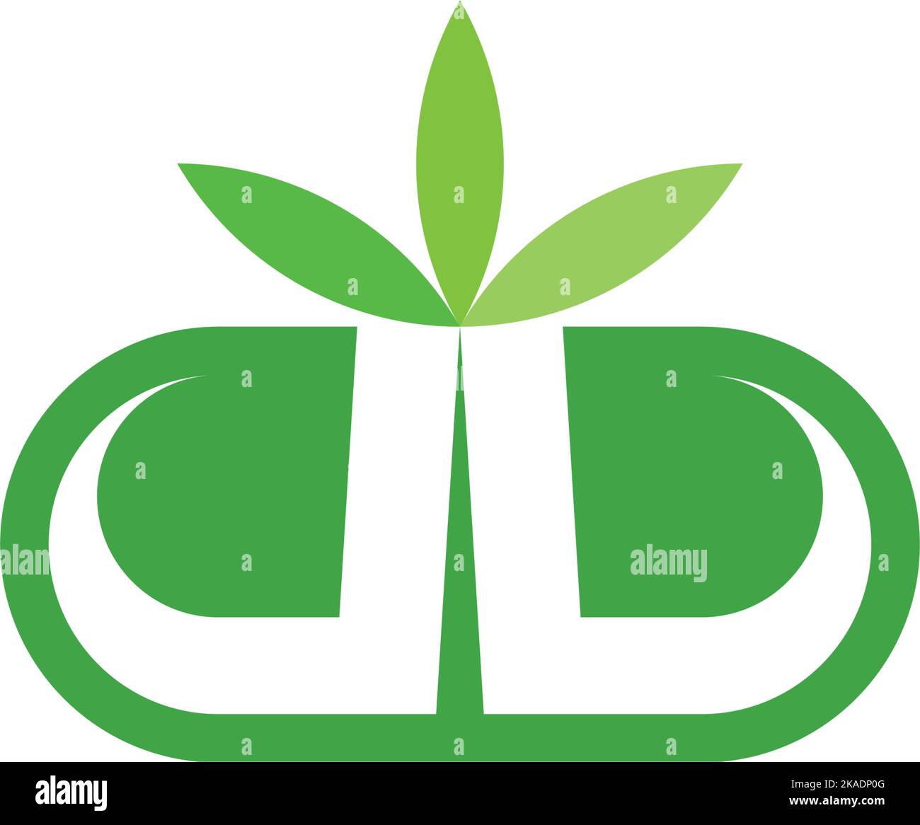 bio herbal pill capsule organic logo icon vector Stock Vector Image ...