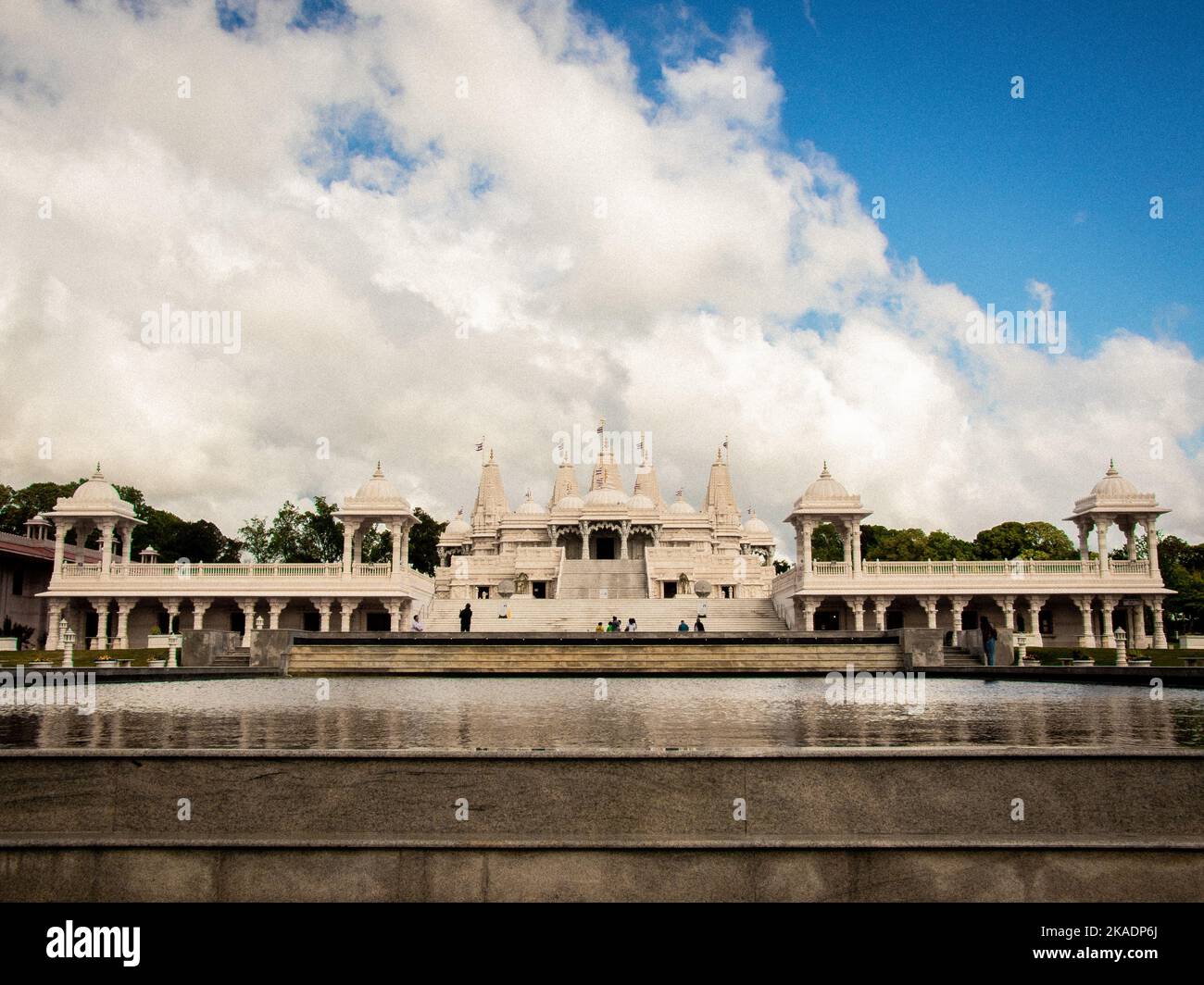 An aerial view of temple Mandir Hindu in Atlanta Stock Photo - Alamy