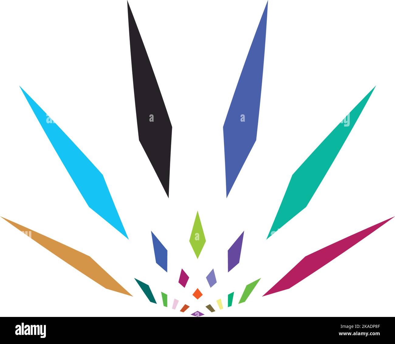 colorful explosion icon symbol logo design element Stock Vector Image ...