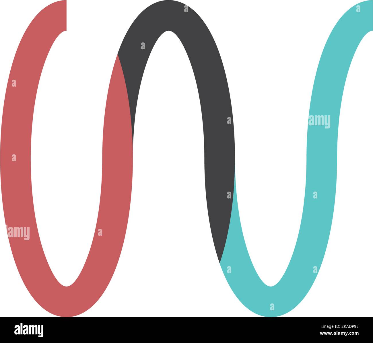 copper wire cable logo letter w icon vector Stock Vector Image & Art ...