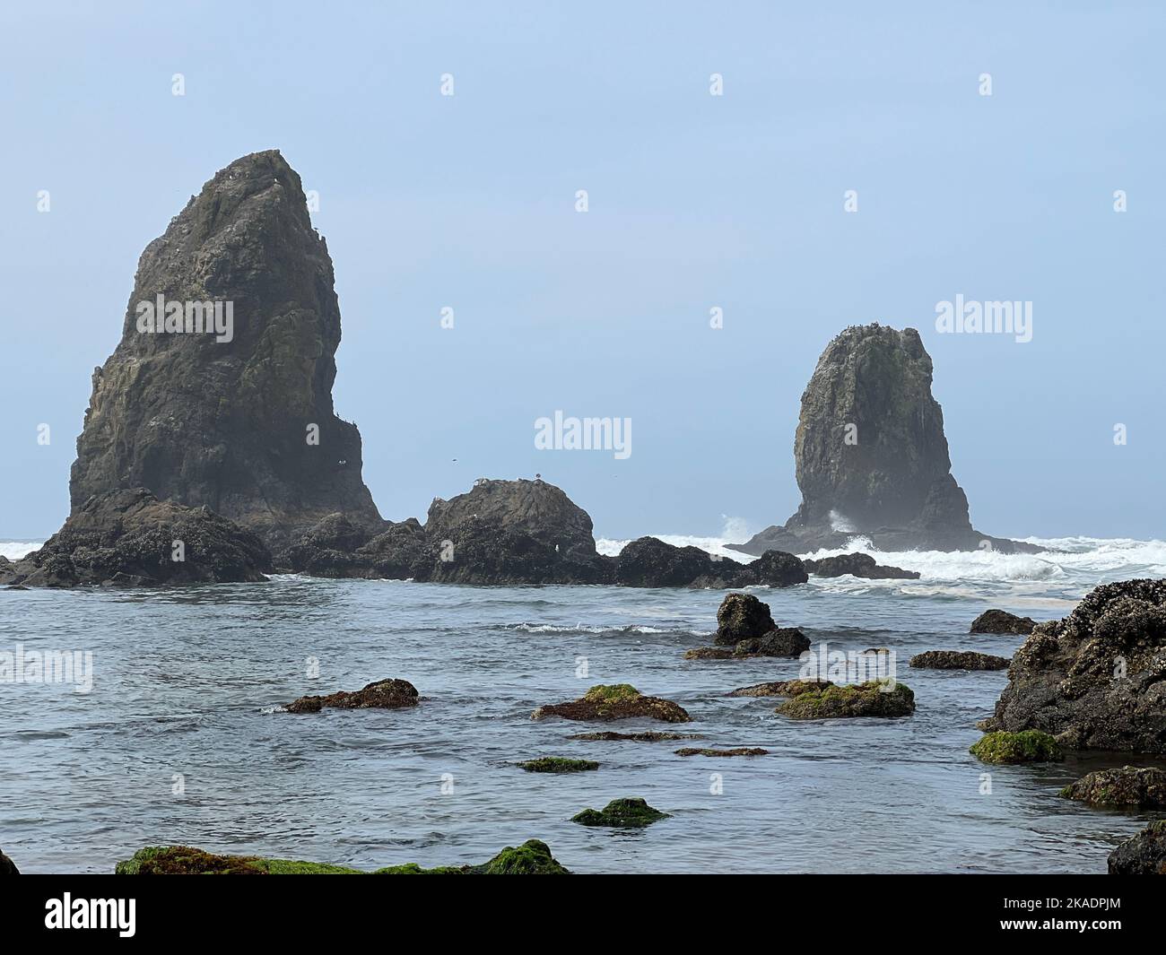 A scenic view of the sea with rocks and geological formations Stock ...