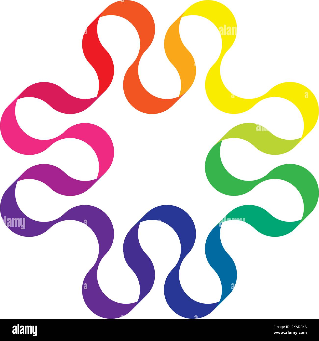 colorful rainbow ribbon logo icon vector design Stock Vector Image ...
