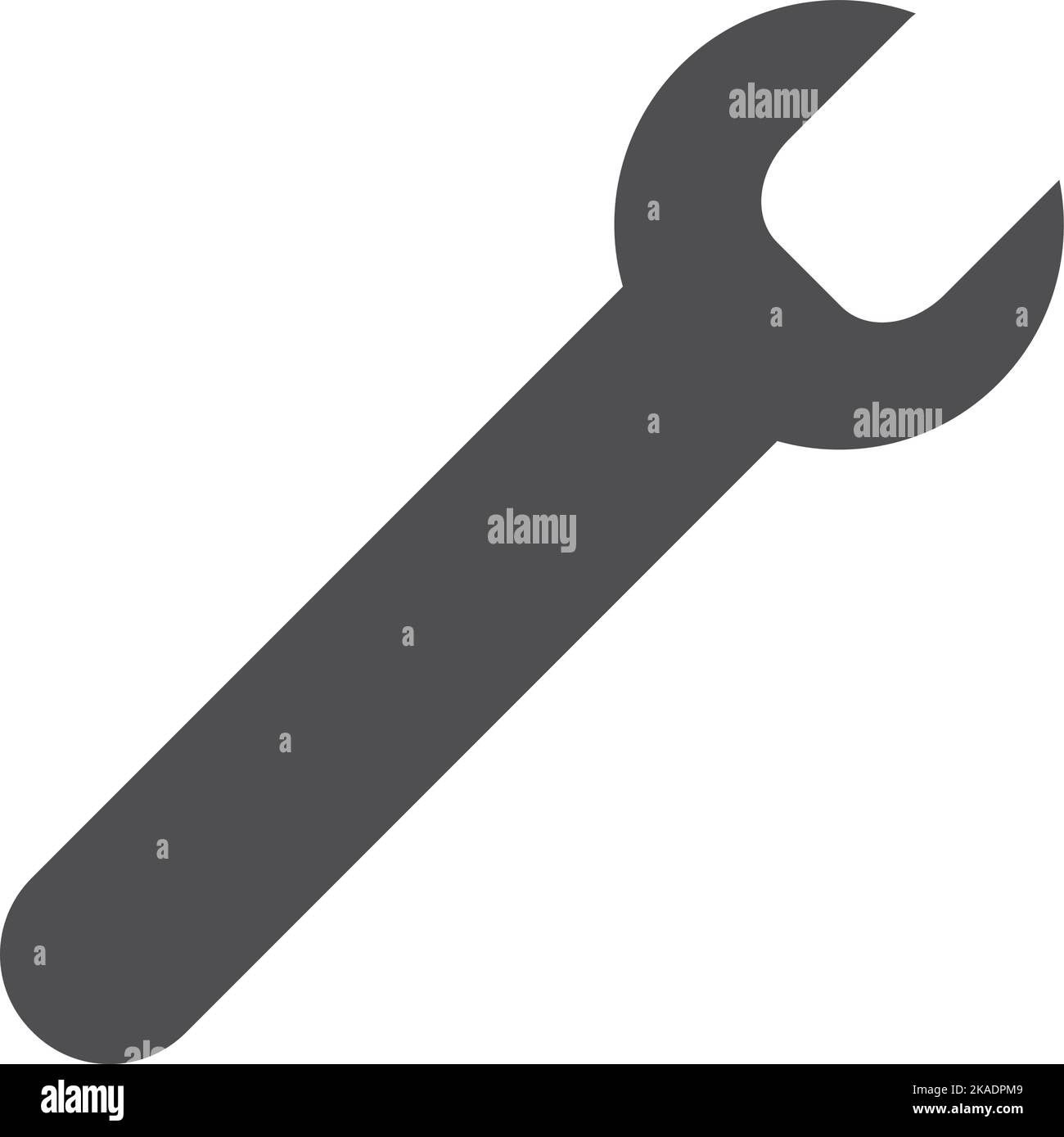 Wrench black icon. Hand work tool symbol Stock Vector Image & Art - Alamy