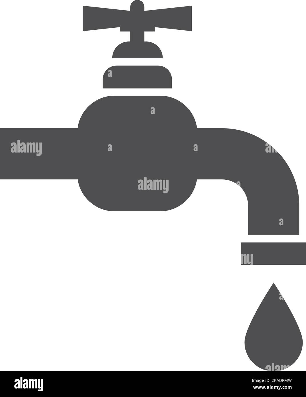 Black tap icon. Faucet with water drop leaking Stock Vector Image & Art ...