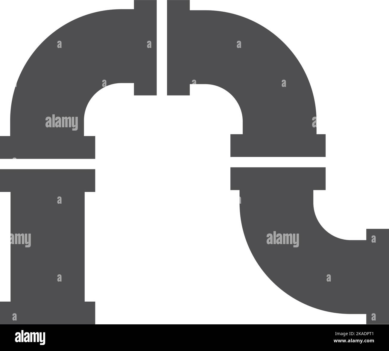 Pipes icon. Black plumbing. Water sewerage system Stock Vector Image ...