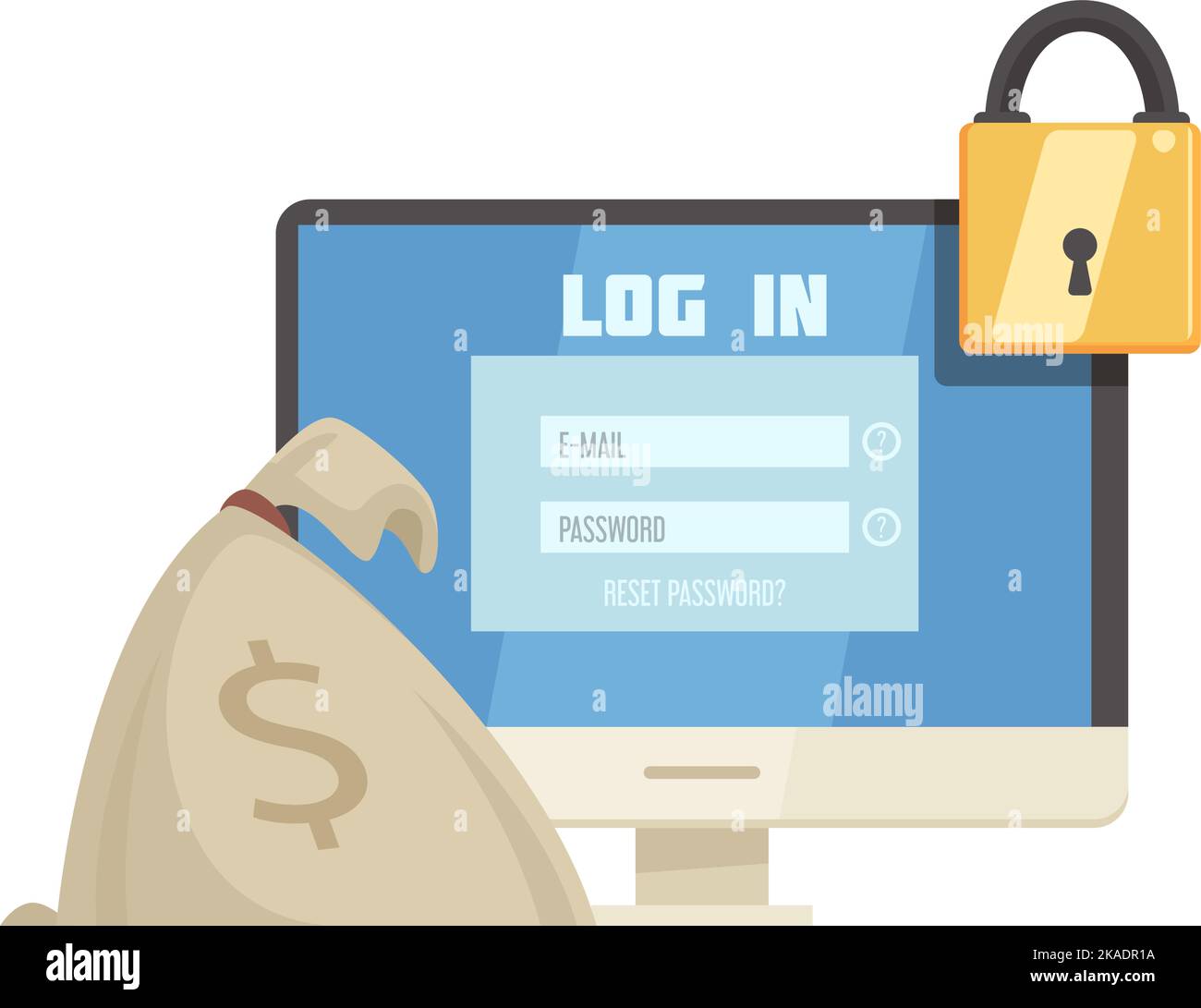 Online mobile bank composition with computer login page and images of ...