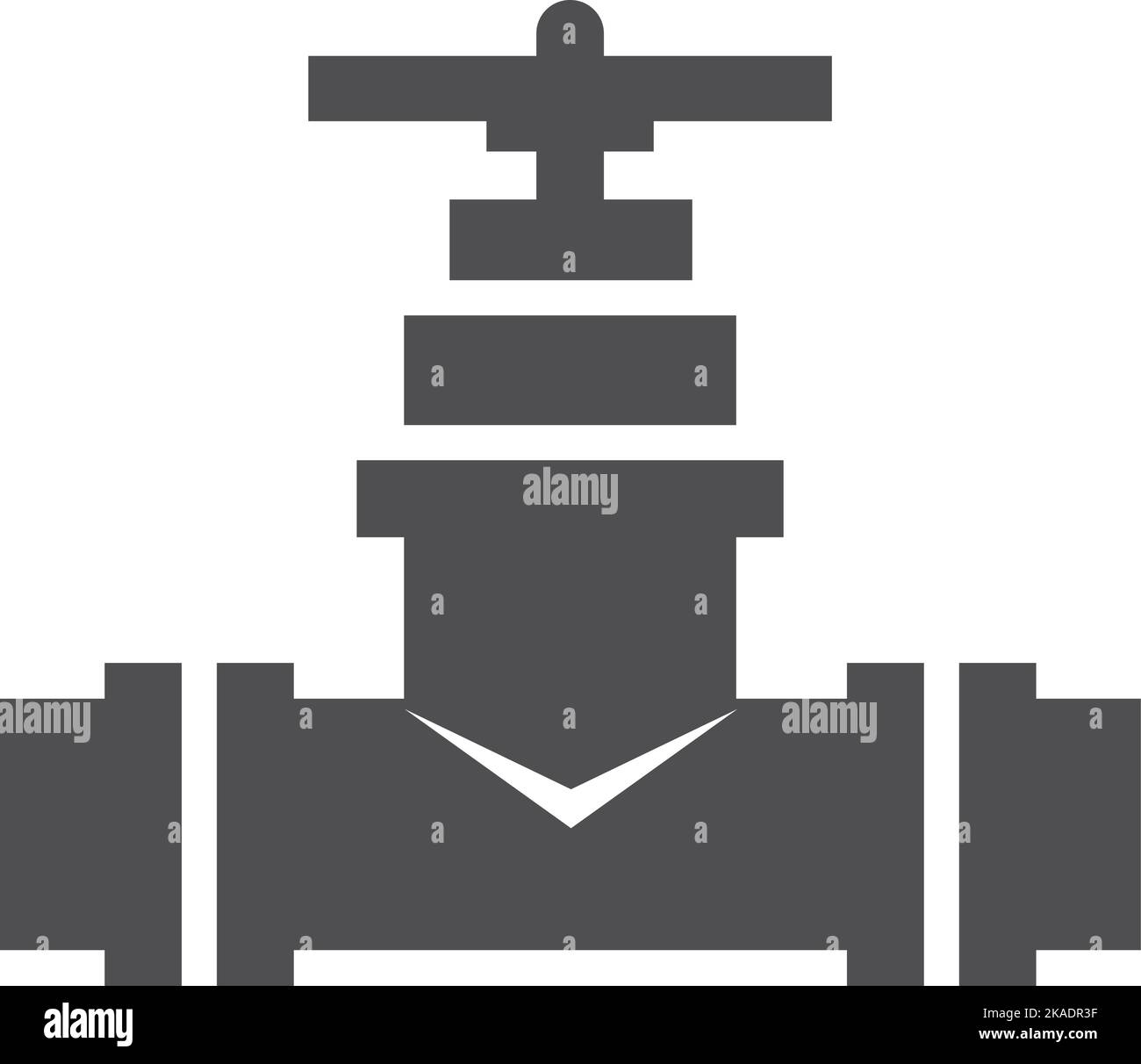 Plumbing valve black icon. Pipe tap symbol Stock Vector Image & Art - Alamy