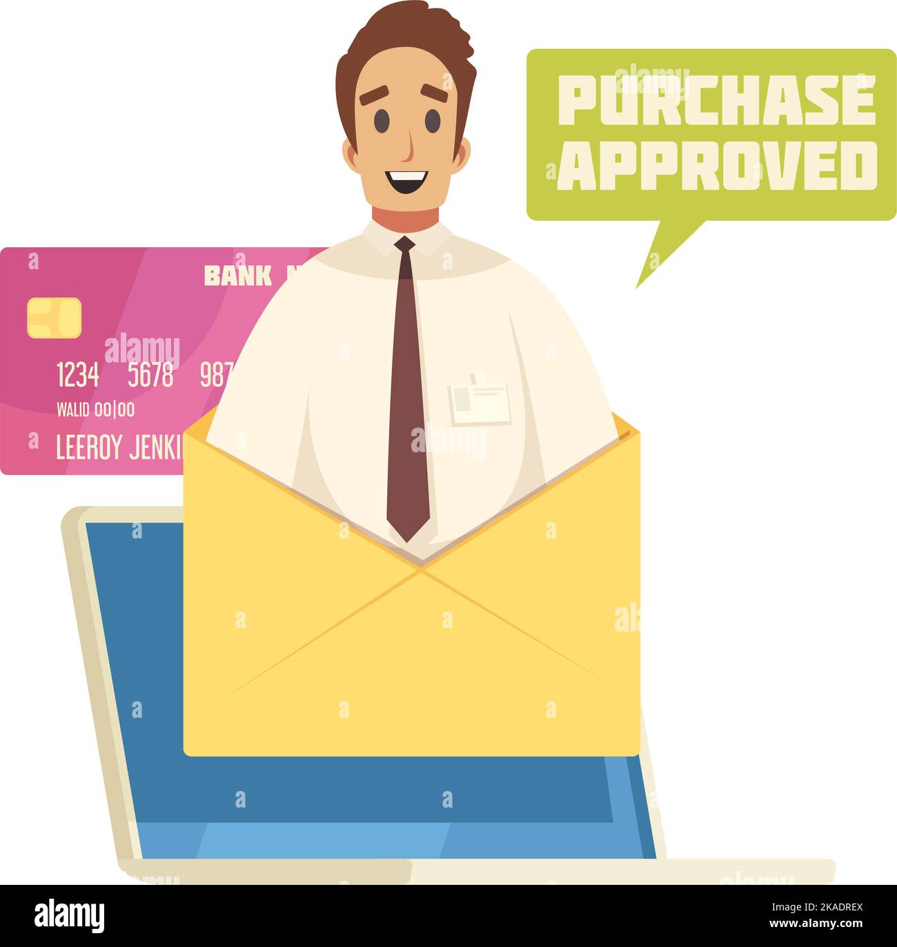 Online mobile bank composition with images of laptop credit card and ...