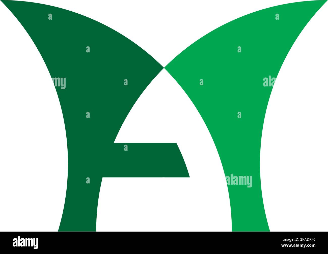 green logo a letter icon symbol design Stock Vector Image & Art - Alamy