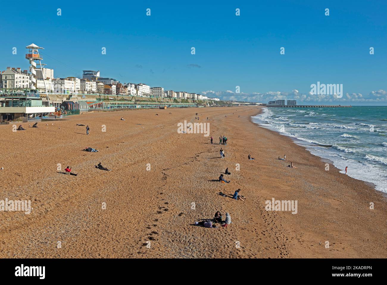 Seafront, sea, beach, Brighton, East Sussex, England, Great Britain ...