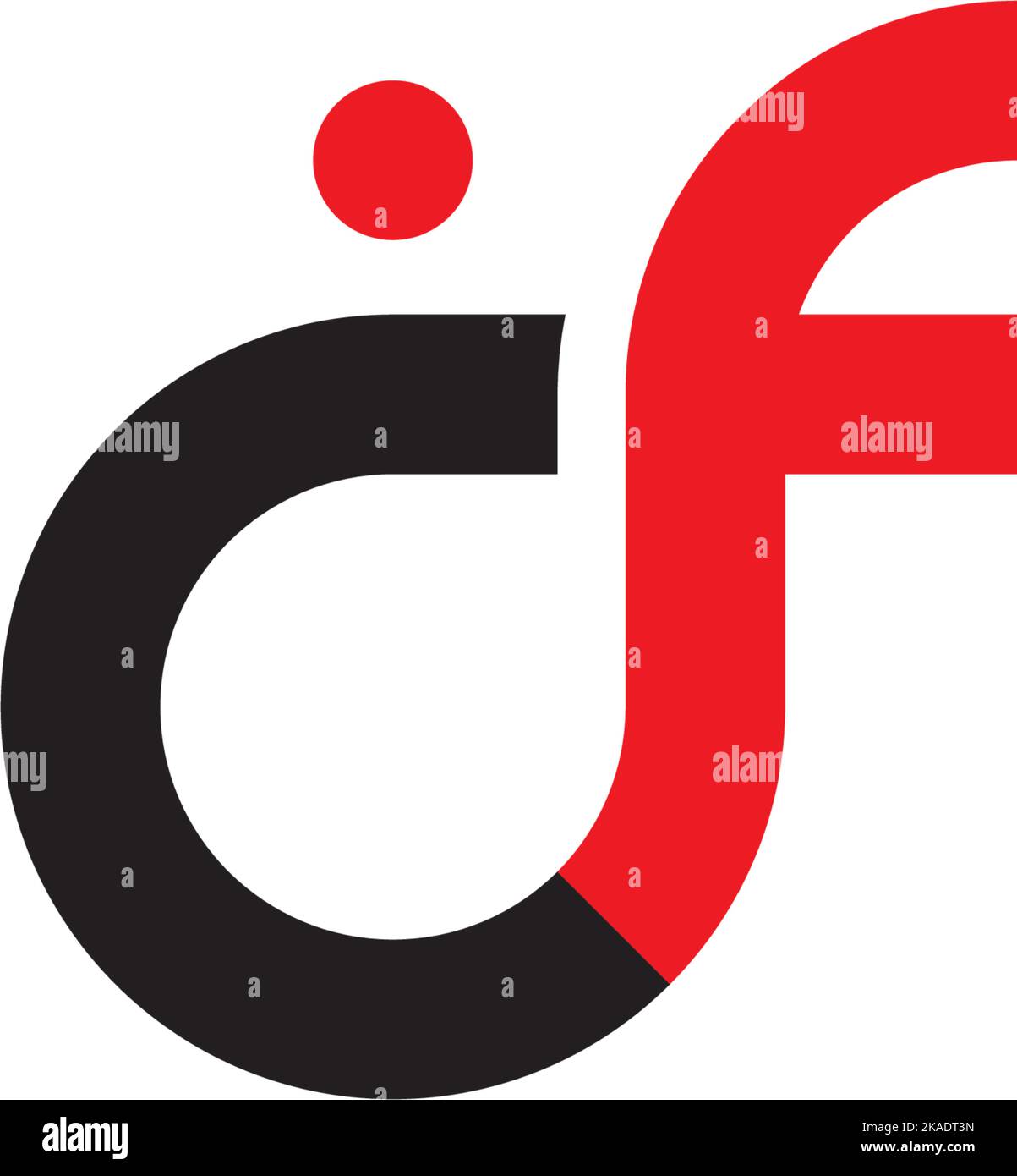 initials c and f cf letter logo icon vector design Stock Vector Image ...