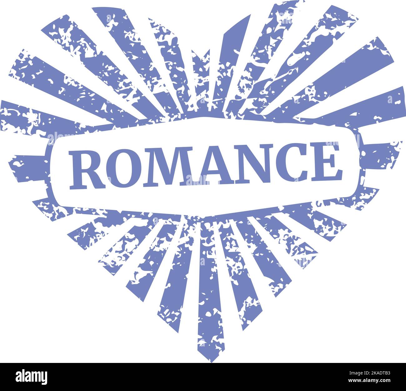 Romance stamp. Heart shape grunge postage mark Stock Vector Image & Art ...